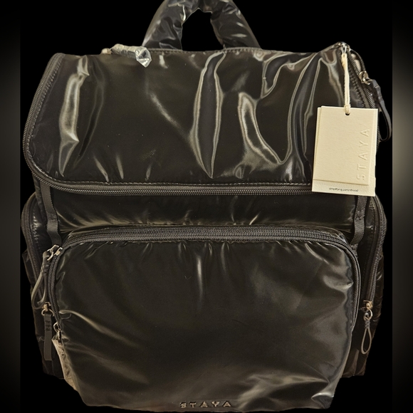 STAYA | Bags | Diaper Bagbackpack Black Staya New With Tag Travel Bag ...